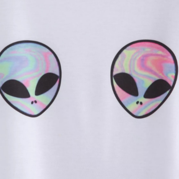 Tops | New Alien Head Crop Top | Poshmark